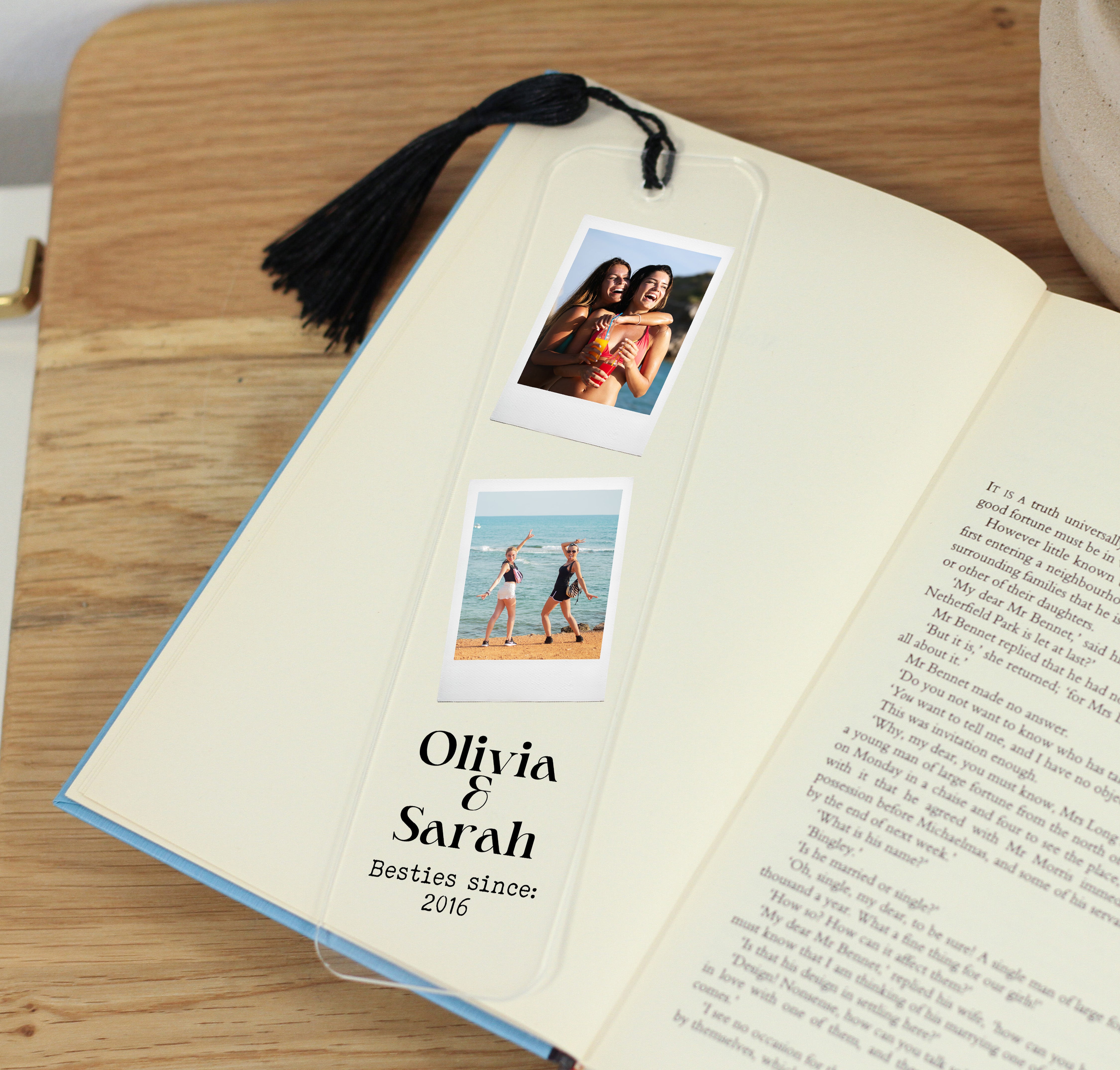 Personalised Best Friend Polaroid Photo Gift - Custom Bookmark ...