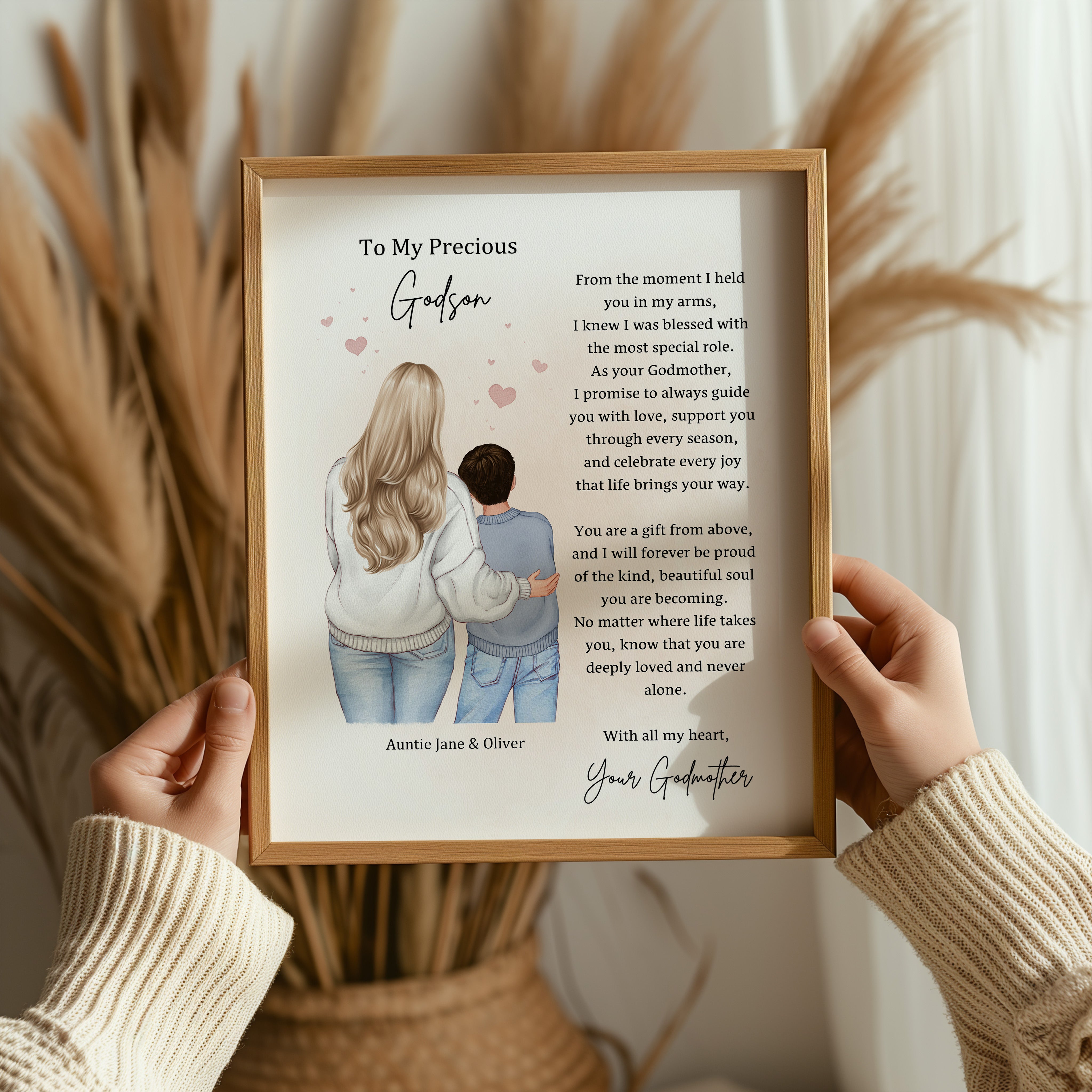 Personalised Godson Print from Godmother | Custom Gift – PersonalisedBee