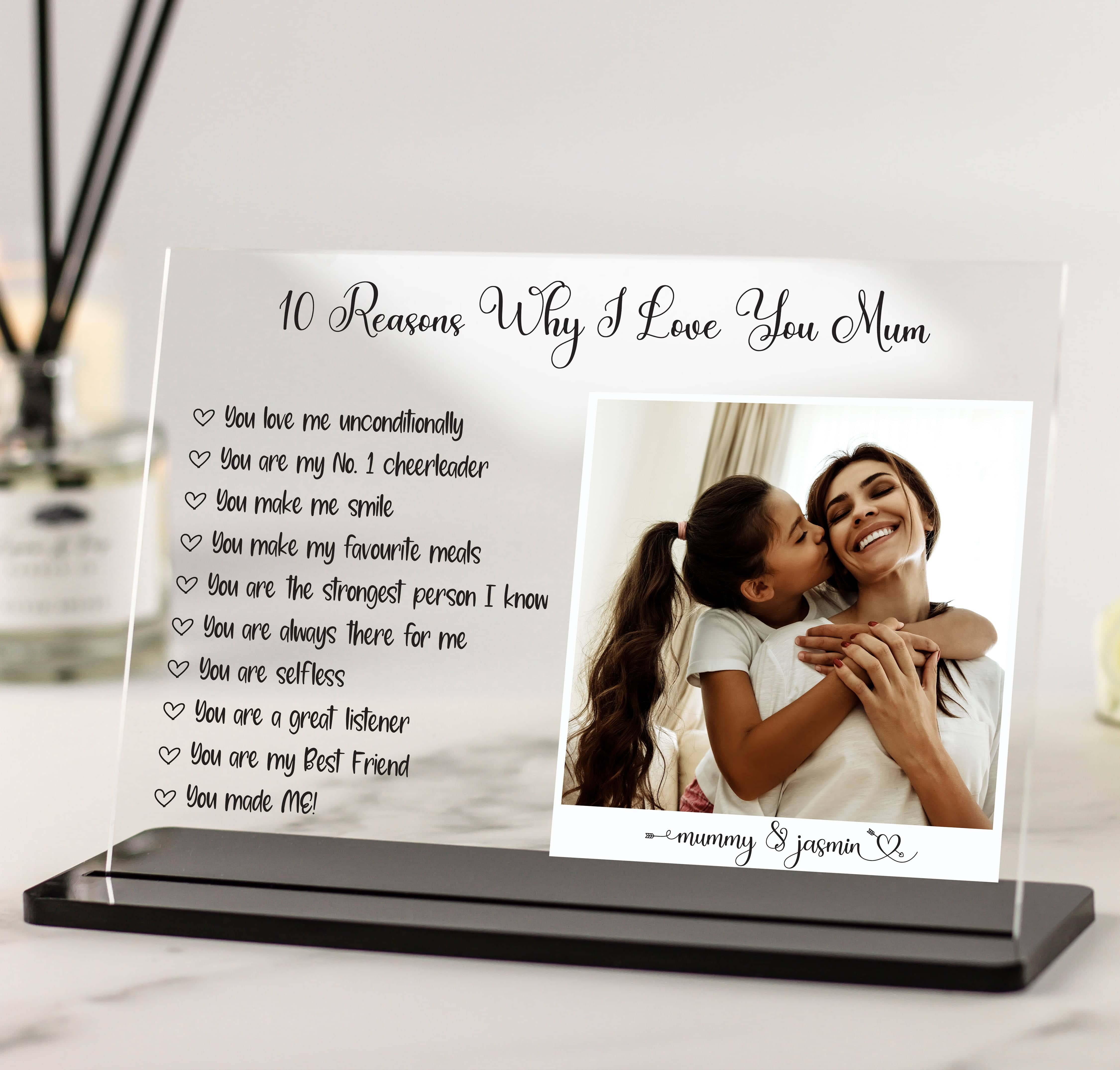 10 Reasons Why I Love You Mum/Mom Personalised Photo Gift – PersonalisedBee