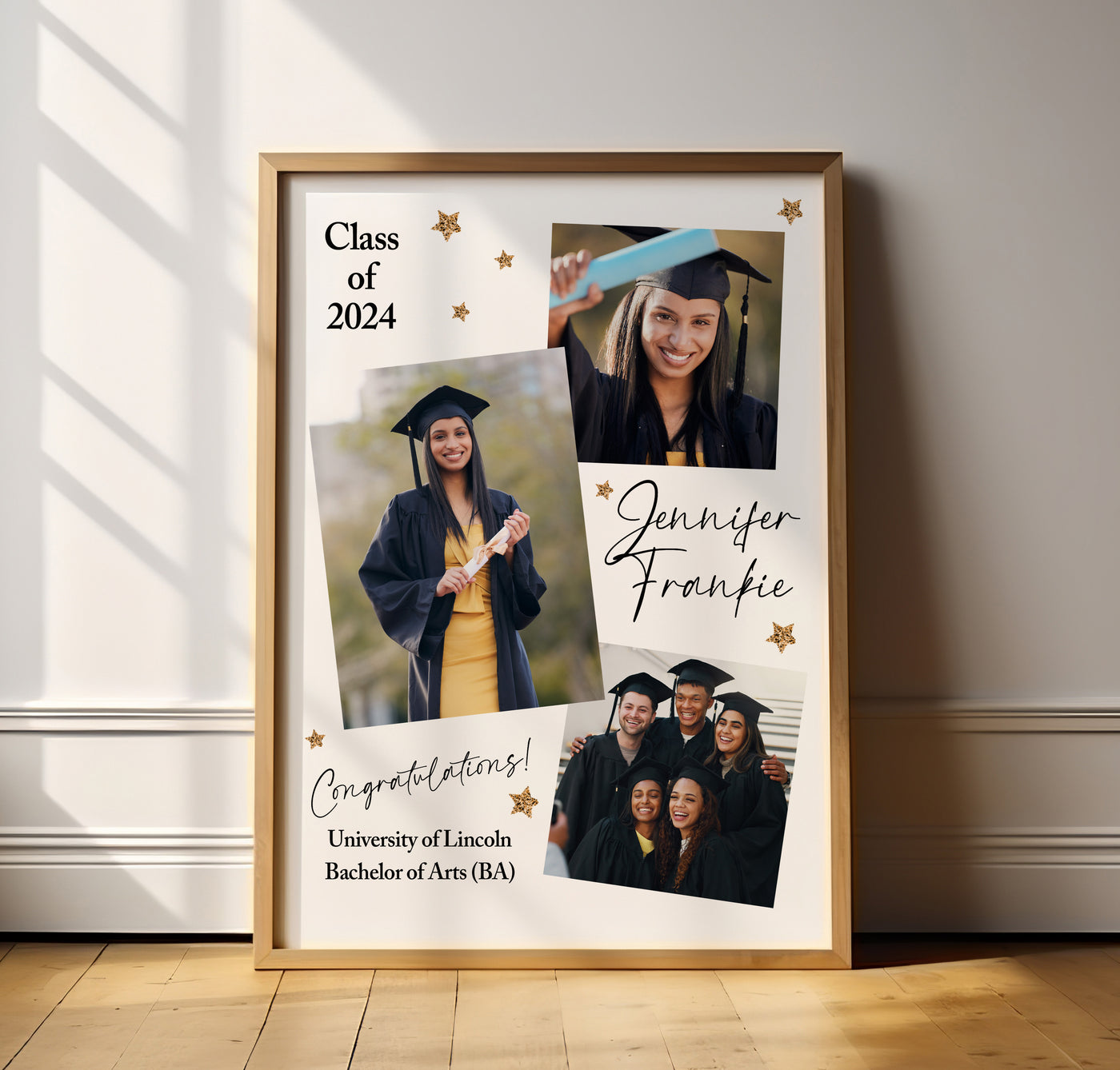 Graduation 3 Photo Gift, Personalised Gift for Her or Him - High Quali ...