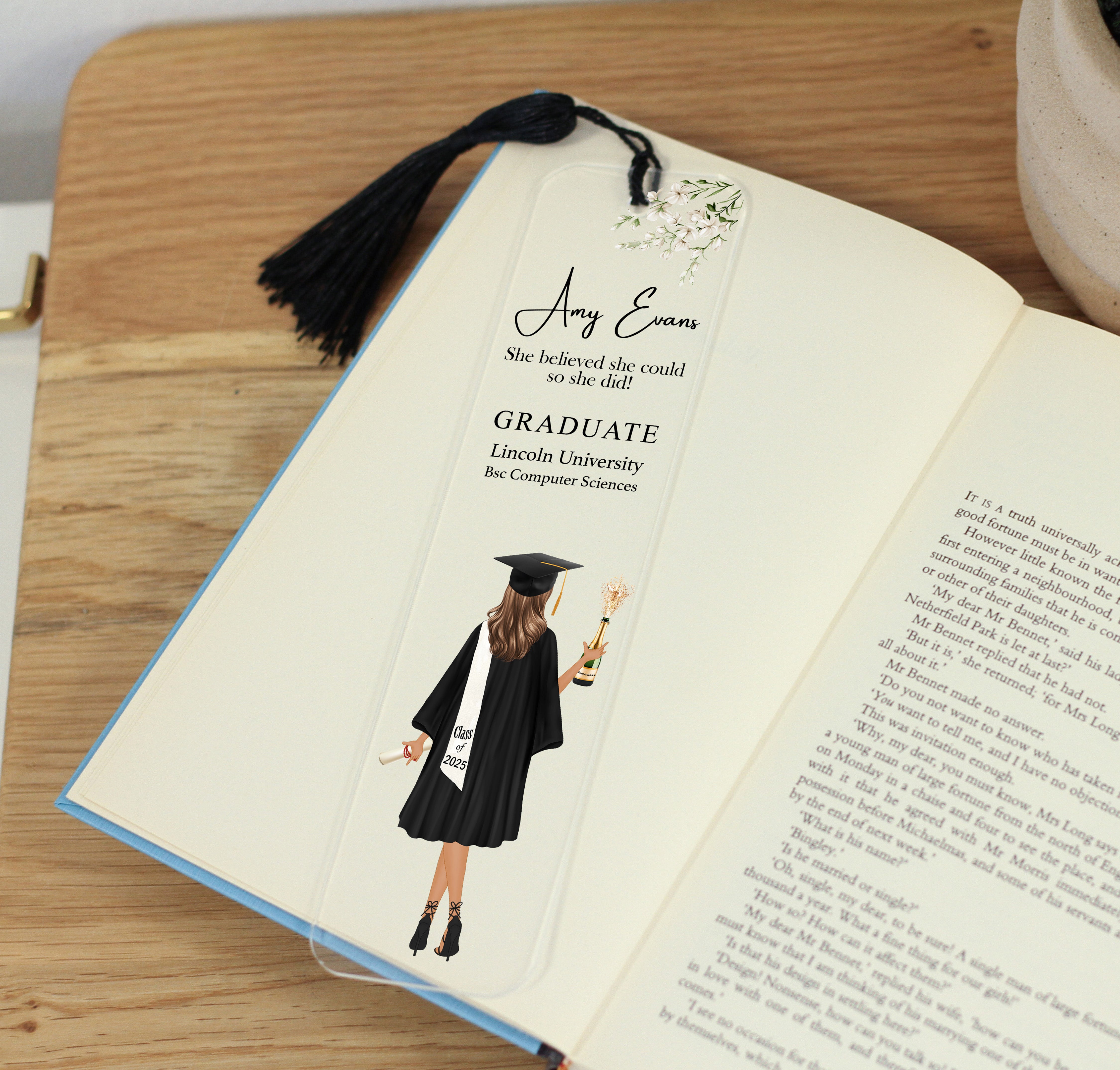 Personalised Graduation Gift for Her - Custom Bookmark – PersonalisedBee