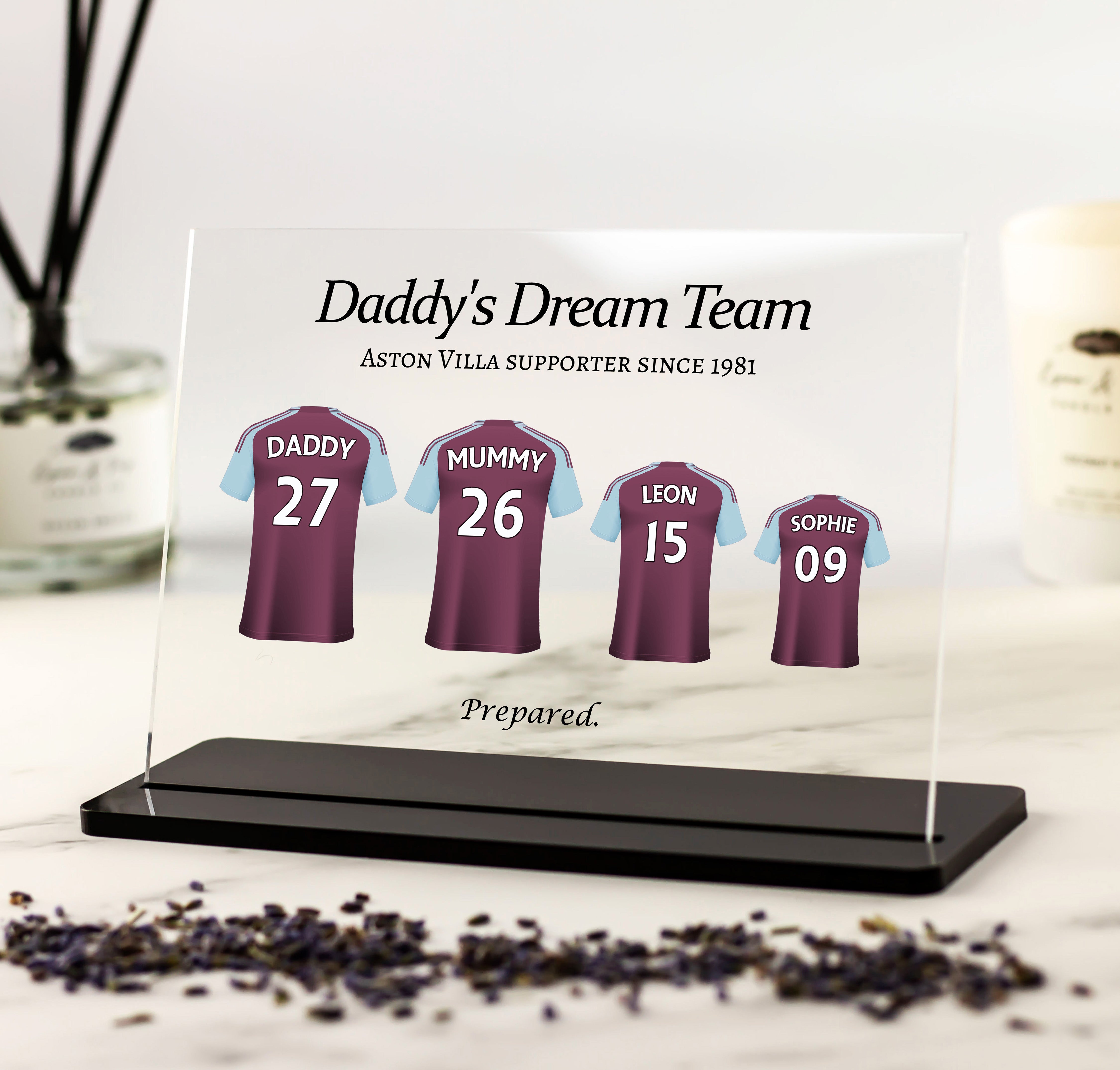 Personalised Aston Villa F.C, Father's Day Gift, Dad, Granddad, Daddy ...