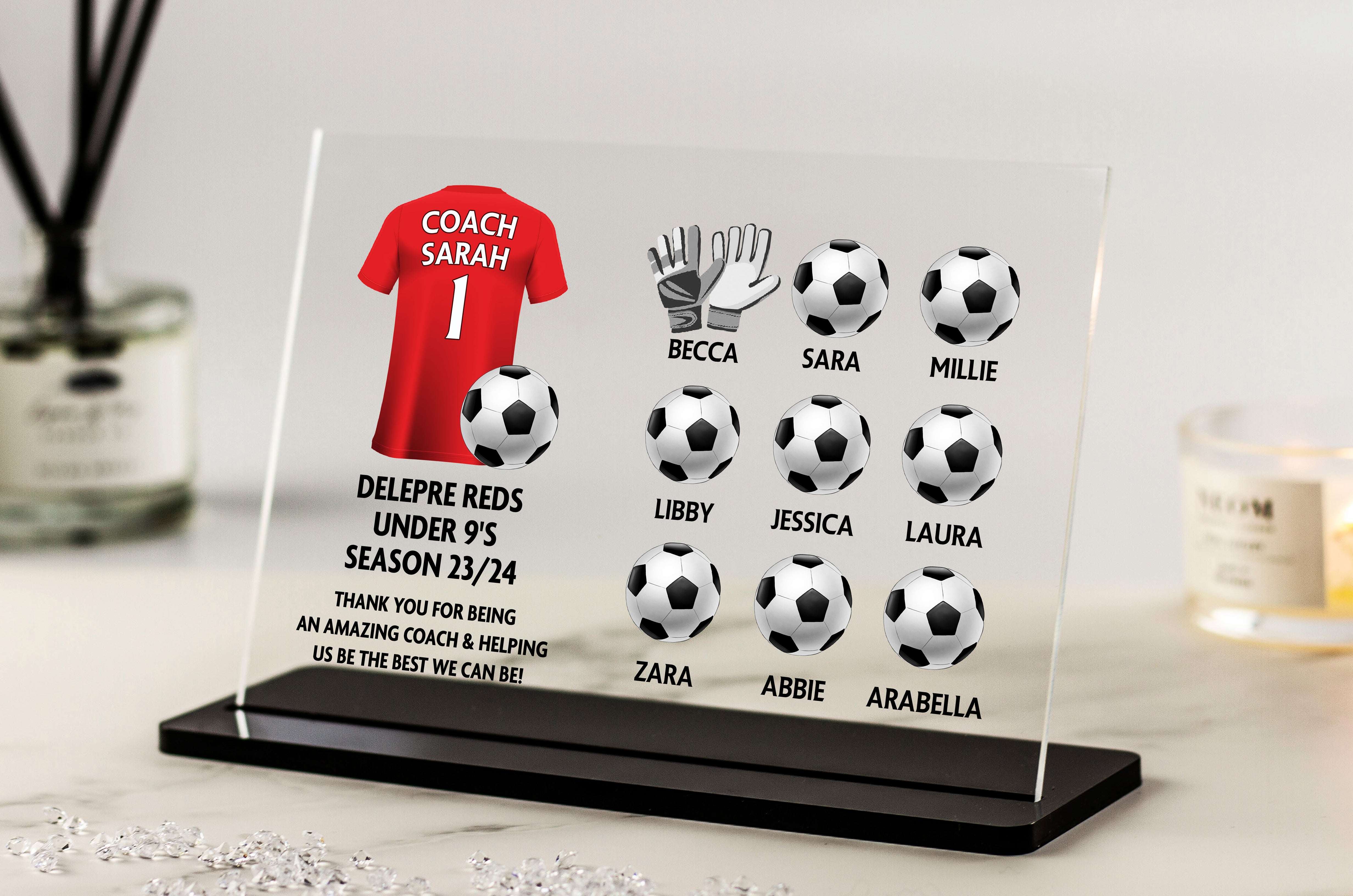 Personalised Football Coach/Manager Gift with Custom Football Shirt an ...